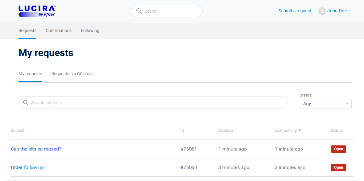 Steps to view and respond to requests – Lucira Health