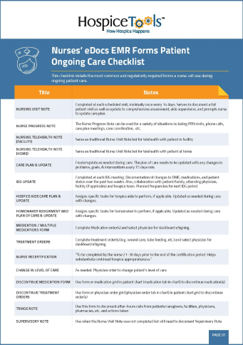 Help Guide – Hospice Tools